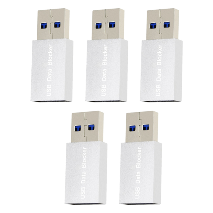 Jdxhlau 5pcs Usb Data Blocker Charge Only Usb Blocker Adapter For Blocking Data Sync Protect