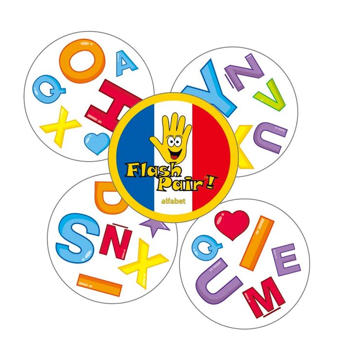 French spot alphabet card game 70mm flash pair for Children enjoy it ...