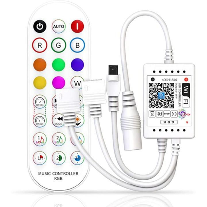 WiFi Smart RGB Music Controller for LED Strip Light + Infrared Remote ...
