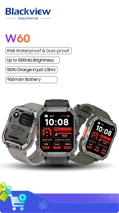 Blackview W60 2024 New Smartwatch 2.01'' HD Display TFT Rugged Smart ...