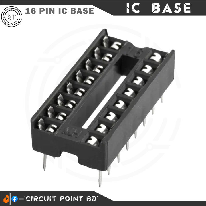 10Pcs 16 Pin IC Base Multy-Pin Low Cost PCB Mount, IC Socket, DIP IC ...
