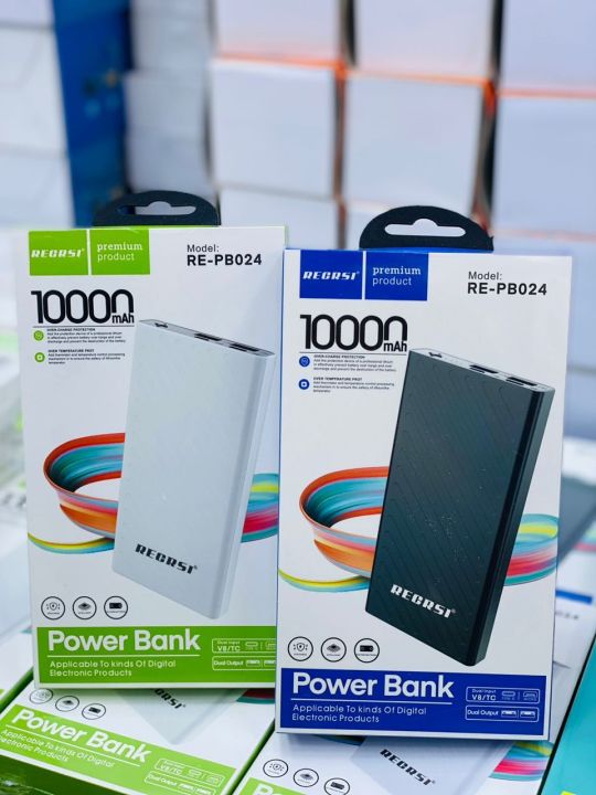 REGRSI RE-PB 024 10,000mAh Power Bank Dual Output Fast Charging Premium ...