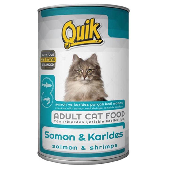 Quik Premium Cat Can Food Salmon & Shrimp Flavour 415g | Daraz.com.bd