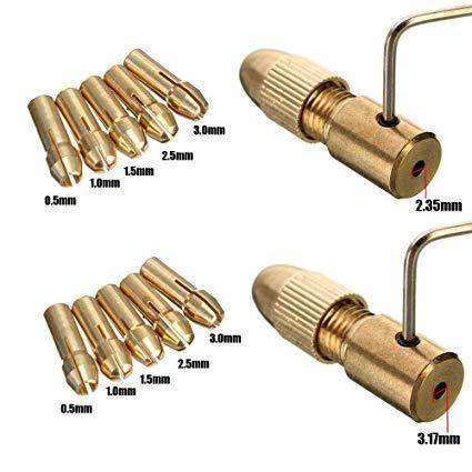 mini Drill Bit Copper Collet Micro Twist Drill Chuck Set 3.17mm | Daraz ...
