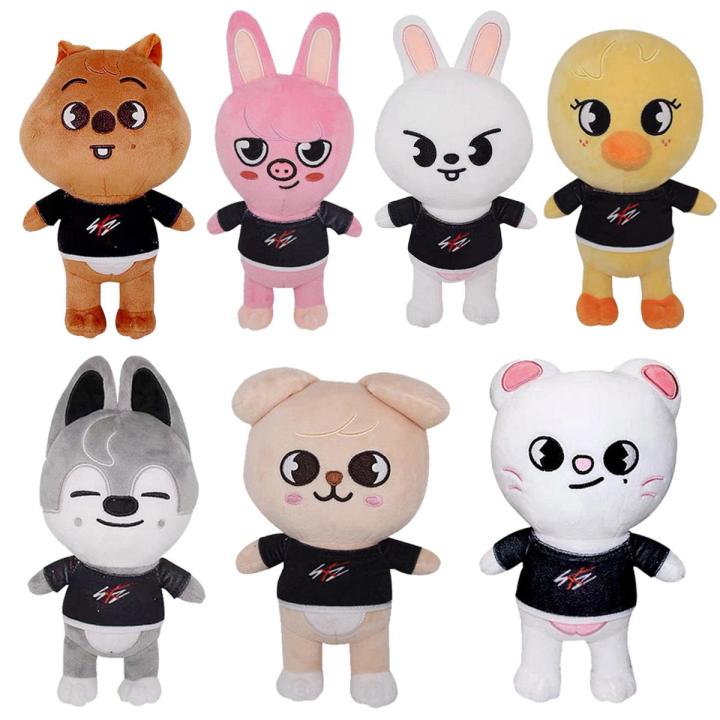 Cartoon Stray Kids Skzoo Plush Toys 25CM Peluche Stuffed Doll Bbokari ...
