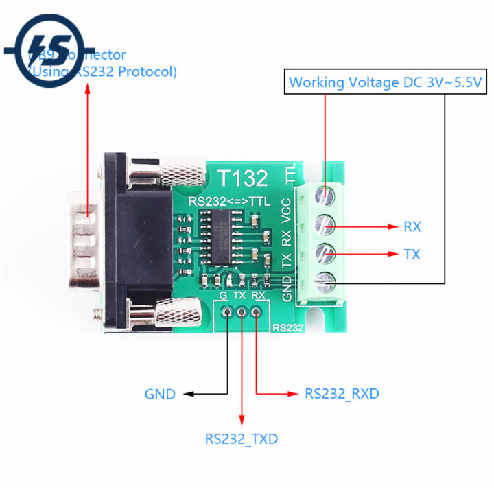 【World Supermarket 2021】UART to RS232 Bus Converter RS232 to UART Data ...