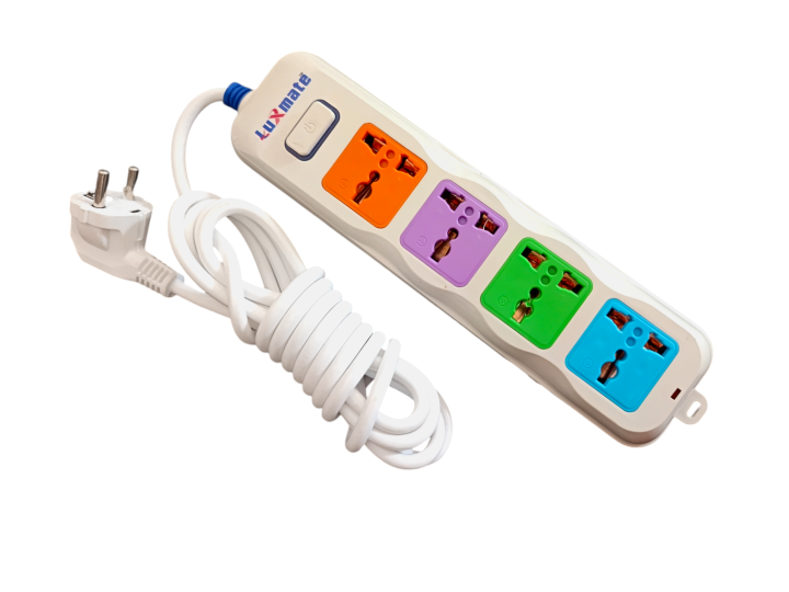 Multiplug Extension 4 Socket With 10feet Cable multi plug | Daraz.com.bd