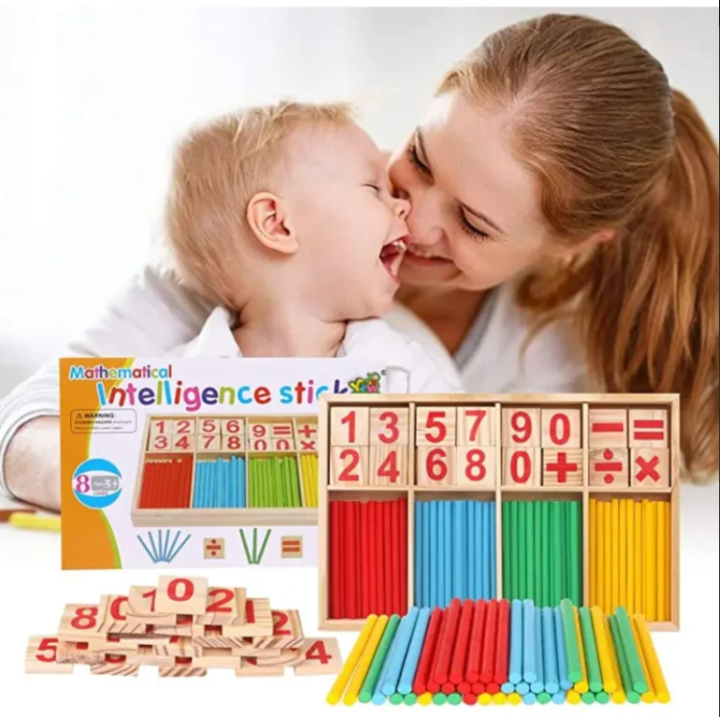 Wooden Mathematical Intelligence Stick For Kids | Daraz.com.bd