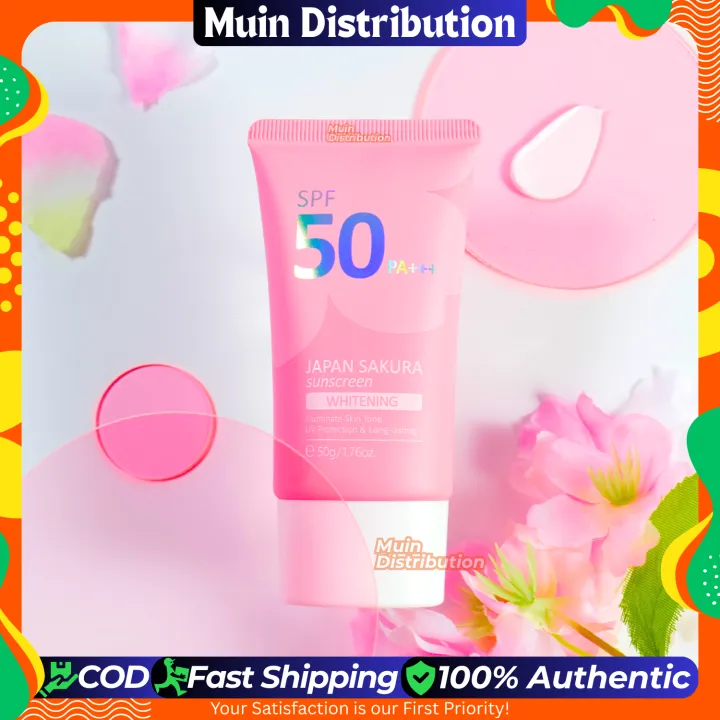〽️ Laikou Japan Sakura Sunscreen Whitening SPF 50 PA+++ – 50g ...