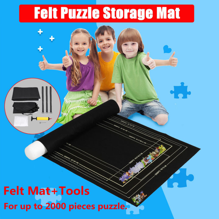 1 Set Puzzle Mat Roll up Jigsaw Puzzle Pad Puzzle Storage Felt Mat ...