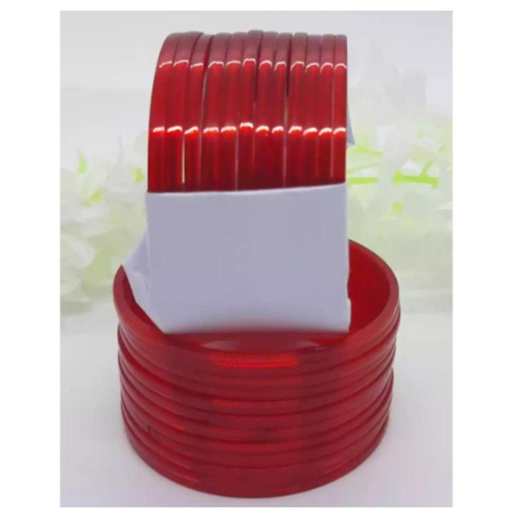 Silk bangles red / Reshmi churi/Kacher churi lal = 12 pieces | Daraz.com.bd