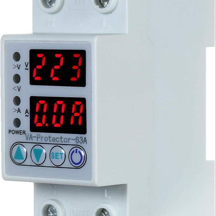 63A 220V Din Rail Adjustable Over Voltage and Under Voltage Protective ...