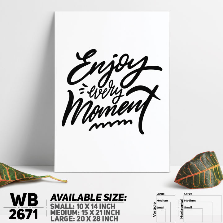Enjoy Every Moment - Motivational Wall Canvas Wall Decoration Poster ...