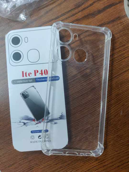 FOR ITEL P40 Break proof/ Shock proof Transparent clear TPU back case ...