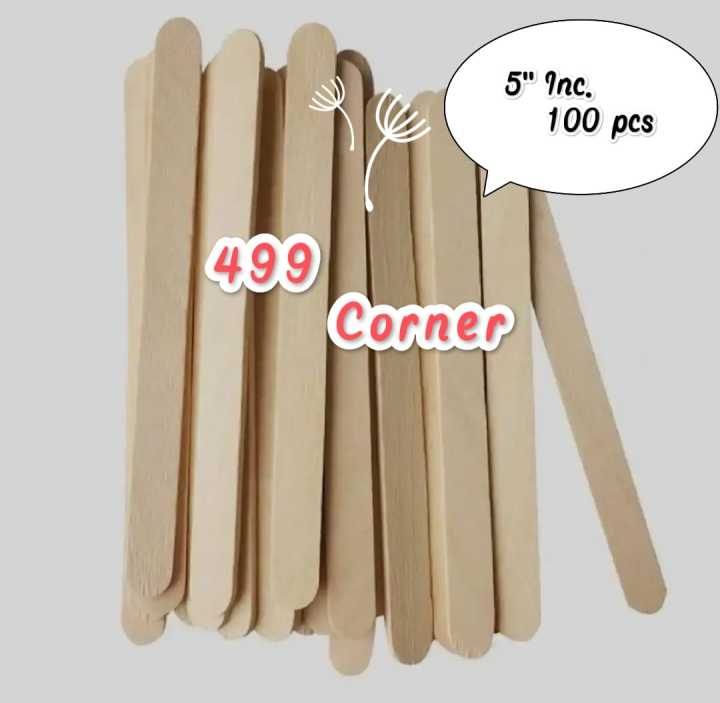 5"Inc - 100 Pcs Deliciously Fun Popsicle Ice Cream Stick Set for Summer ...