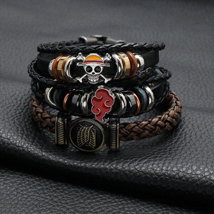 Anime Bracelet Akatsuki AOT One Piece Bracelet Anime Naruto Accessories ...