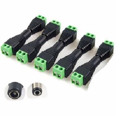 Dc Power Balun Connector Adapter Plug Male Female Jack Socket 5 Pair ...