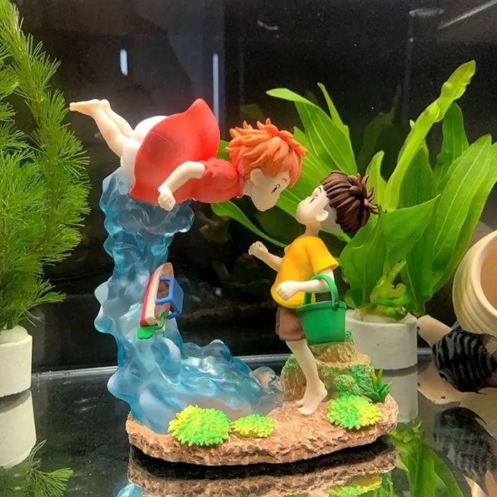 Home Decor PVC Doll Ponyo On The Cliff Figure Gk Statue Cartoon Sousky ...