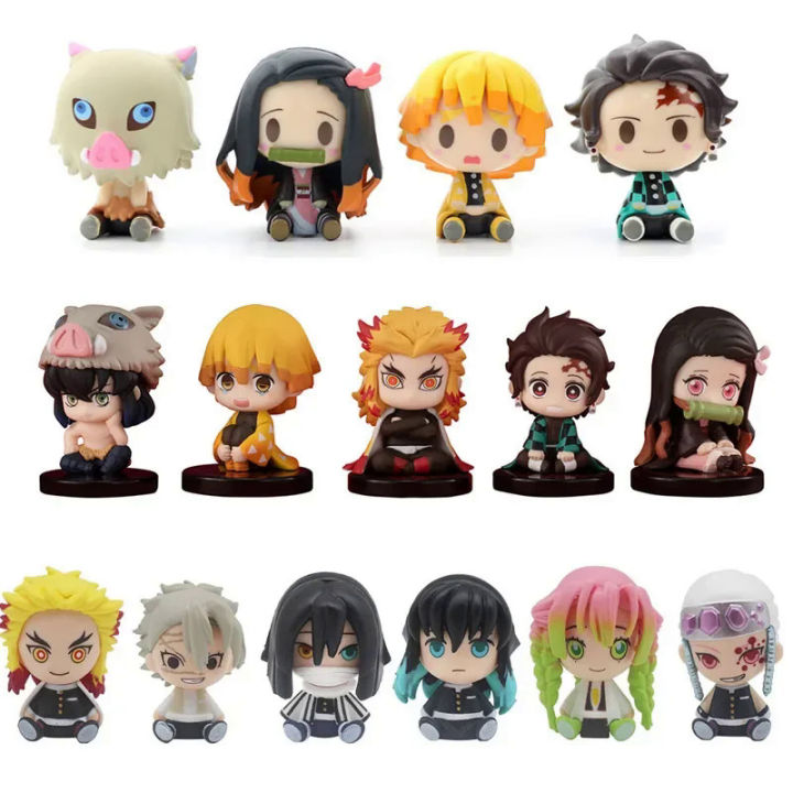 【selevn roind】4-5cm Demon Slayer figure Tanjiro Nezuko figurine Inosuke ...
