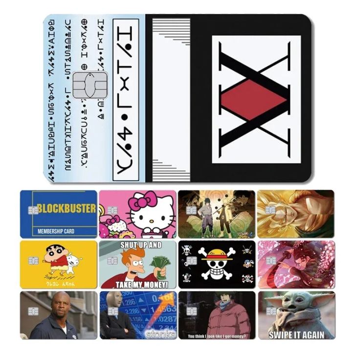 New Anime Cartoon PVC Film ticker Cover Cae for mall Chip Credit Debit ...