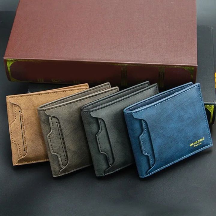 Multifunctional Men's Wallet Money Bag Leather Short Wallet Fashion ...