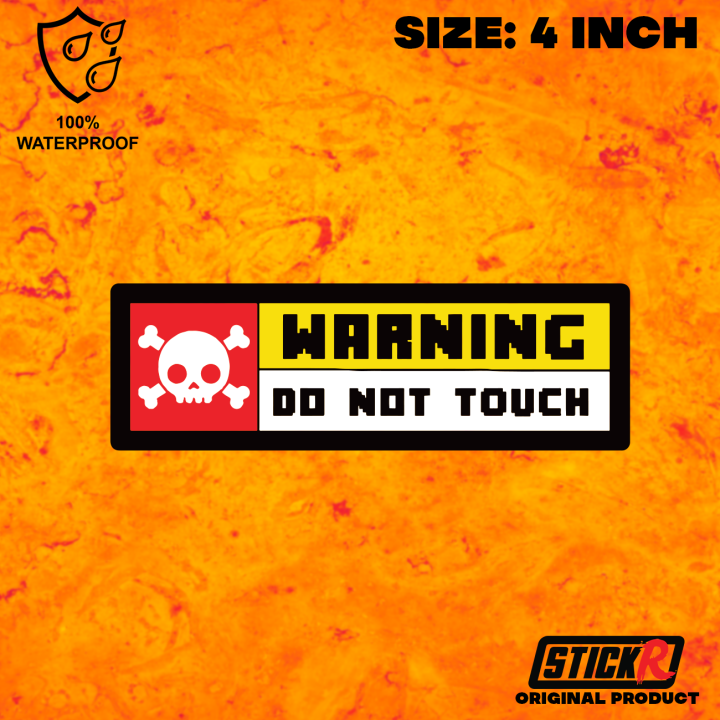 Warning Do Not Touch Motorcycle sticker | Daraz.com.bd