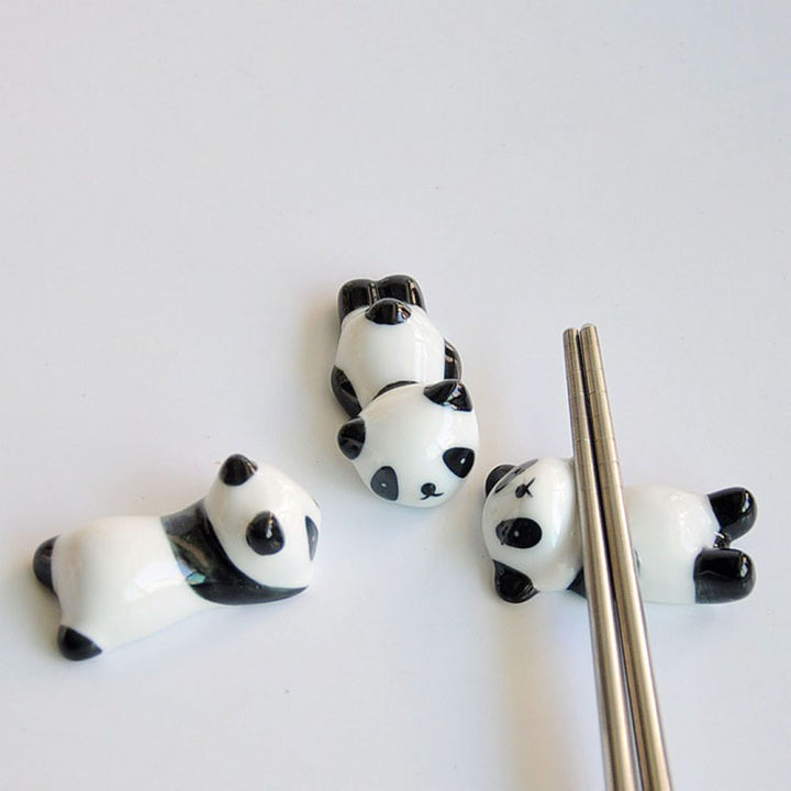 Holder New Kitchen Rack Ceramic Cartoon Panda Shape Chopsticks Holder ...