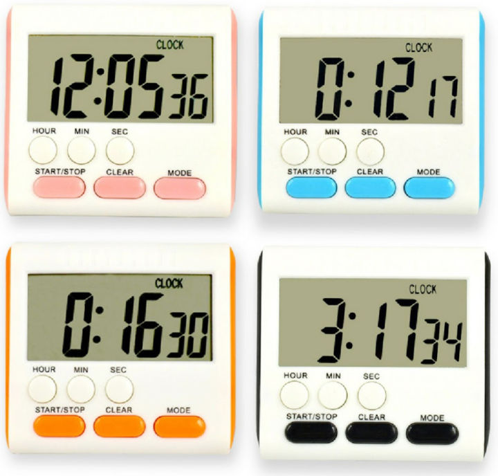 Kitchen Clock English 24-Hour Electronic Timer Digital Reminder Alarm Clocks: Keep Track Of Time ...