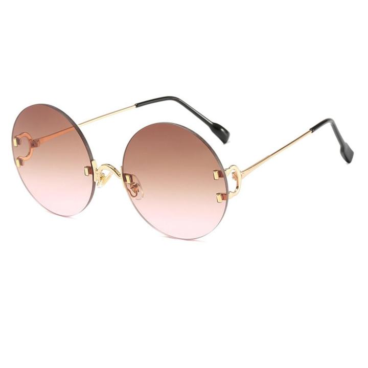 【happy one】5Vintage Round Sunglasses Women Ocean Lens Mirror Glasses ...