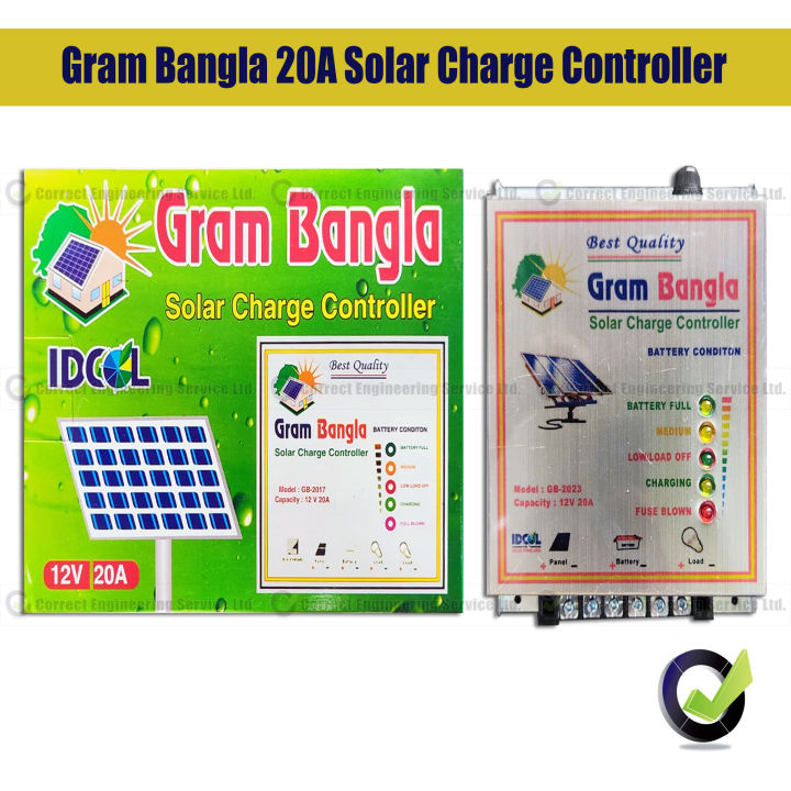Solar Charge Controller Gram Bangla 20A 12V | Daraz.com.bd