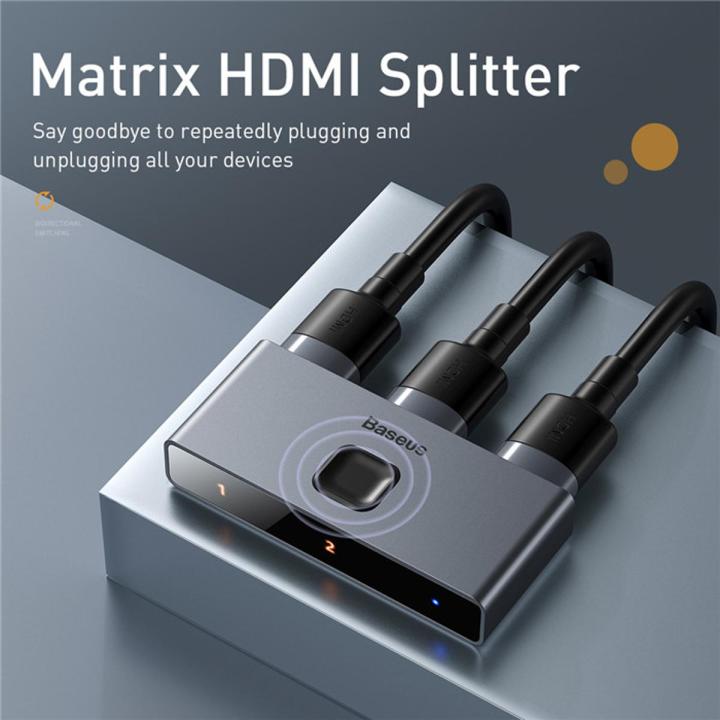 Matrix HDMI 4K HD Splitter 2 in 1 or 1 in 2 Display | Daraz.com.bd
