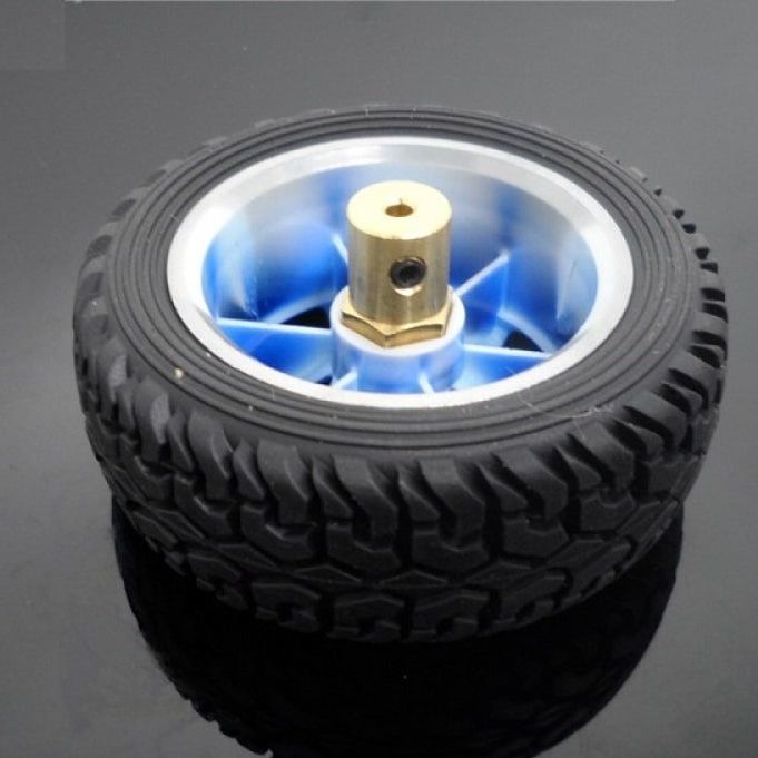 17mm HEX & 65mm Wheels D65mm Robotic Wheel Rubber Tier 65×26.5mm With ...