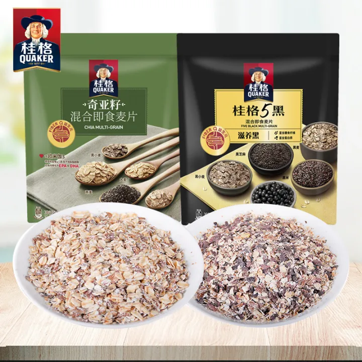 Quaker Five Black Mixed Instant Cereal 518g Bag Black Sesame Black ...