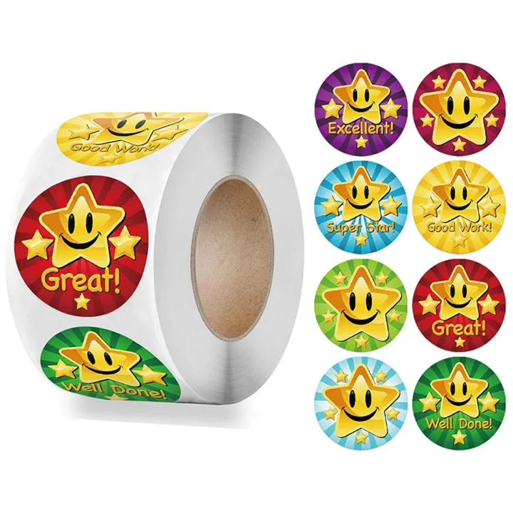 500pcs Reward Stickers Encouragement Sticker Roll for Kids Motivational ...
