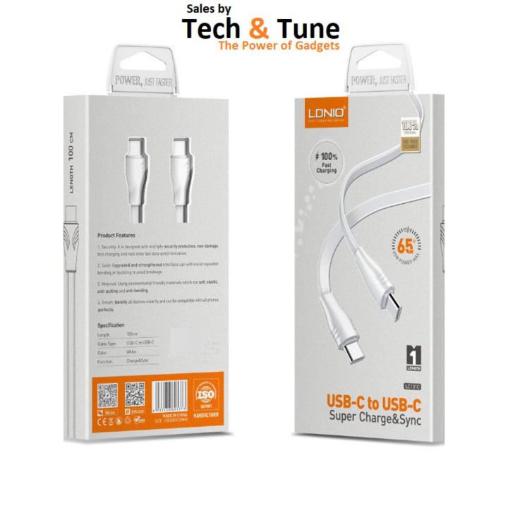LDNIO LC121c 1M 65W Type-C To Type-C PD Cable Support PD & QC Fast ...