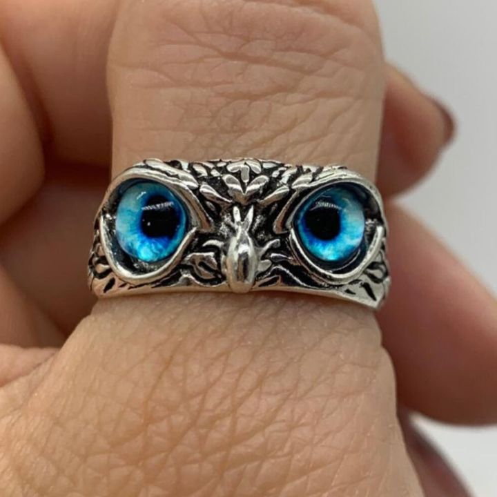 Silver Owl Ring- Stylish Man's Owl Finger Ring - Finger Ring For Men ...