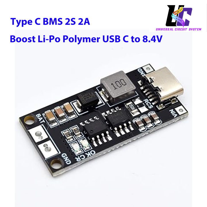 Type C BMS 2S 2A 18650 21700 3.7V Lithium Battery Charge Module ...