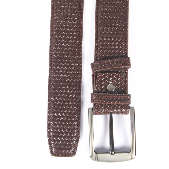 Leensy Men's Pure Leather Pati Print Waist Belt | Daraz.com.bd