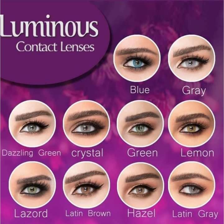 Luminous Color Contact Lens Combo SetFor Eye Fashion and makeup ...