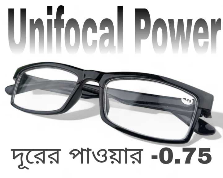 Clear eyeglasses with Minus Power -0.75 Negative Power Glasses For ...