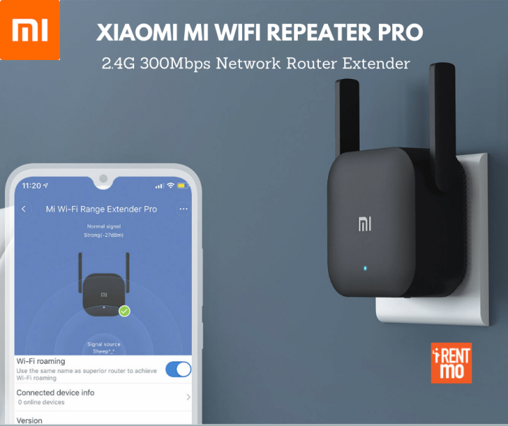 Xiaomi Mi Pro 300M 2.4G Wifi Amplifier With 2 Antenna - Black - Wifi ...
