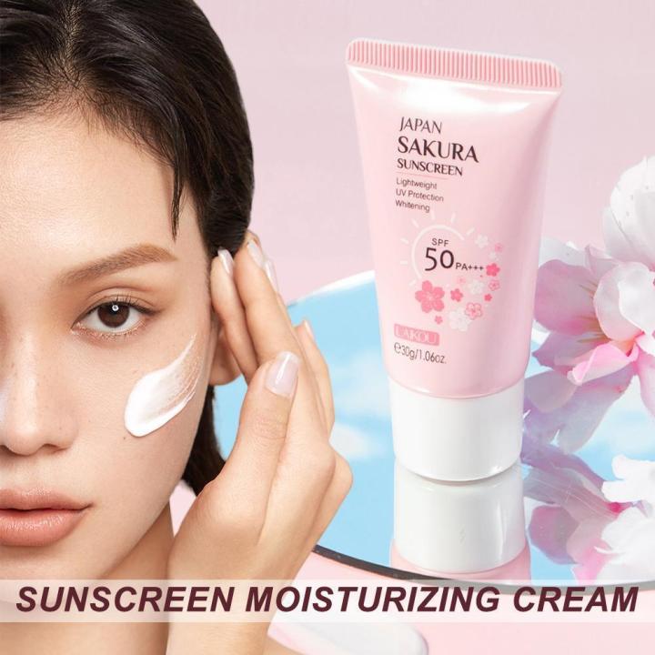 LAIKOU Sakura Sunscreen SPF 50 UV Protection Sunblock Face Whitening Lotion-30gm | Daraz.com.bd
