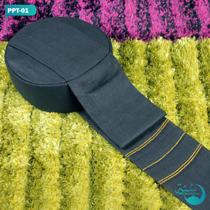 Black Color Beautiful Design Islamic Items Fitting Pagri Tupi For Men ...