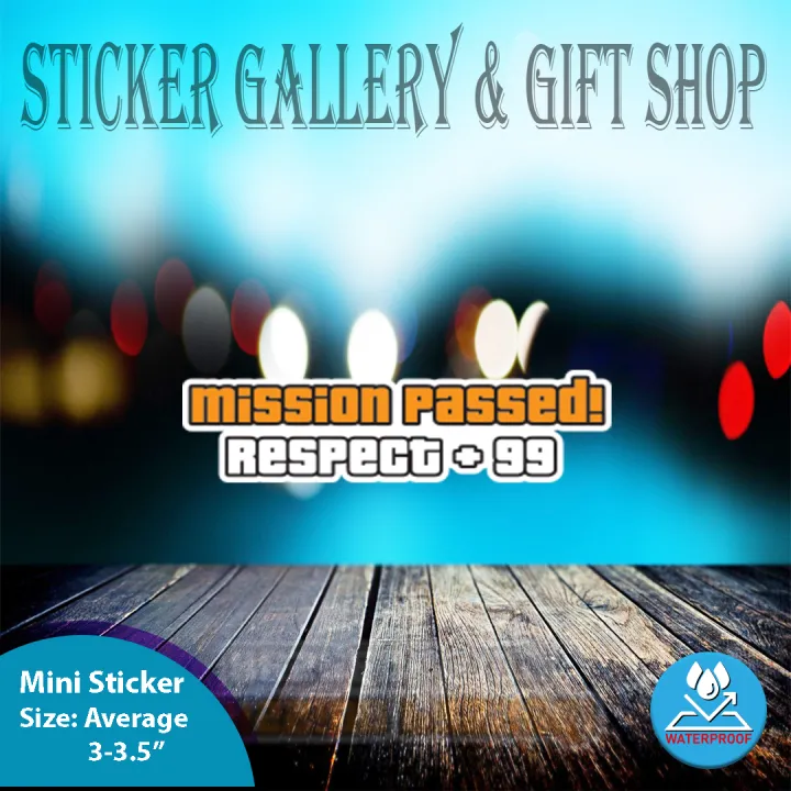 Bike Sticker | Mission passed , Respect+99 | ( Waterproof & Premium ...