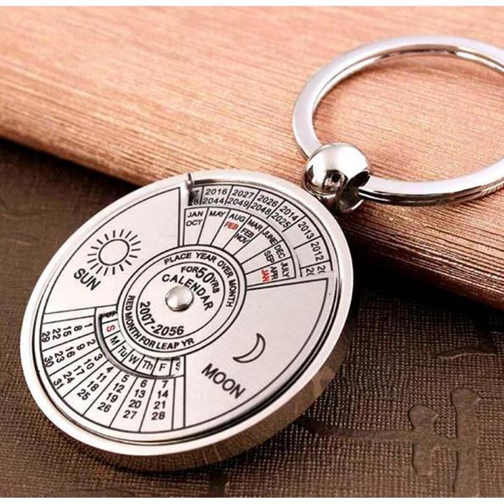 50 Years Perpetual Calendar Key Ring - Clock | Daraz.com.bd