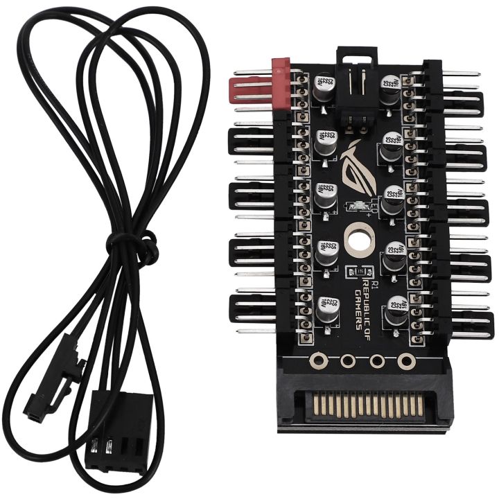 Motherboard 4-Pin PWM Hub FAN HUB Computer Temperature Control Speed Control Panel Chassis 4Pin ...