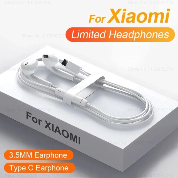 For Xiaomi Type C Wired Headphone 13 12 11 Pro Ultra 3.5MM In Ear ...