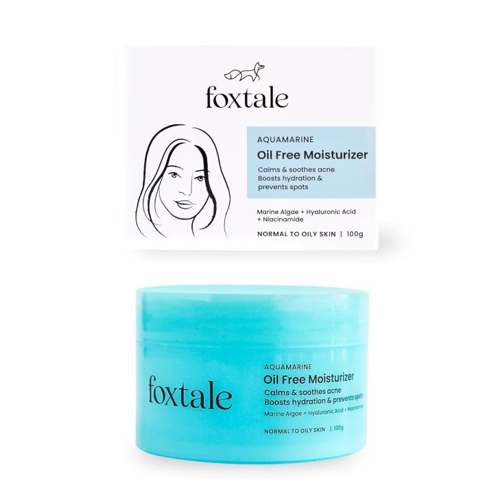 Foxtale Oil Free Moisturizer with Red Algae Extract, Blue Green Algae ...
