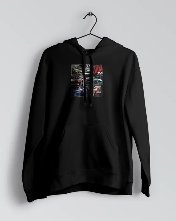 JDM Style- Cars Black Hoodie for Men & Women by Primpy Clothing | Daraz ...