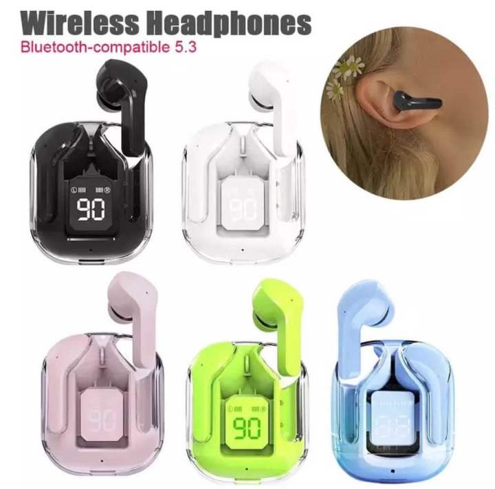 Ultrapods max Crystal Case Wireless Earphones Bluetooth Headset 5.3 ENC ...